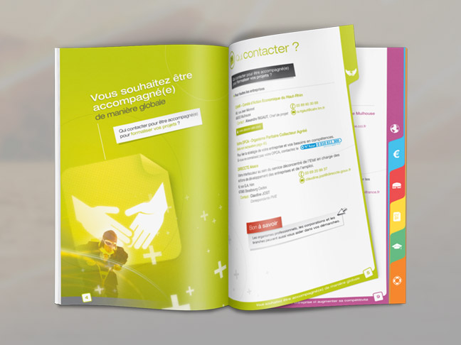 Création graphique d'un livret pour la Maison de l'Emploi de Mulhouse